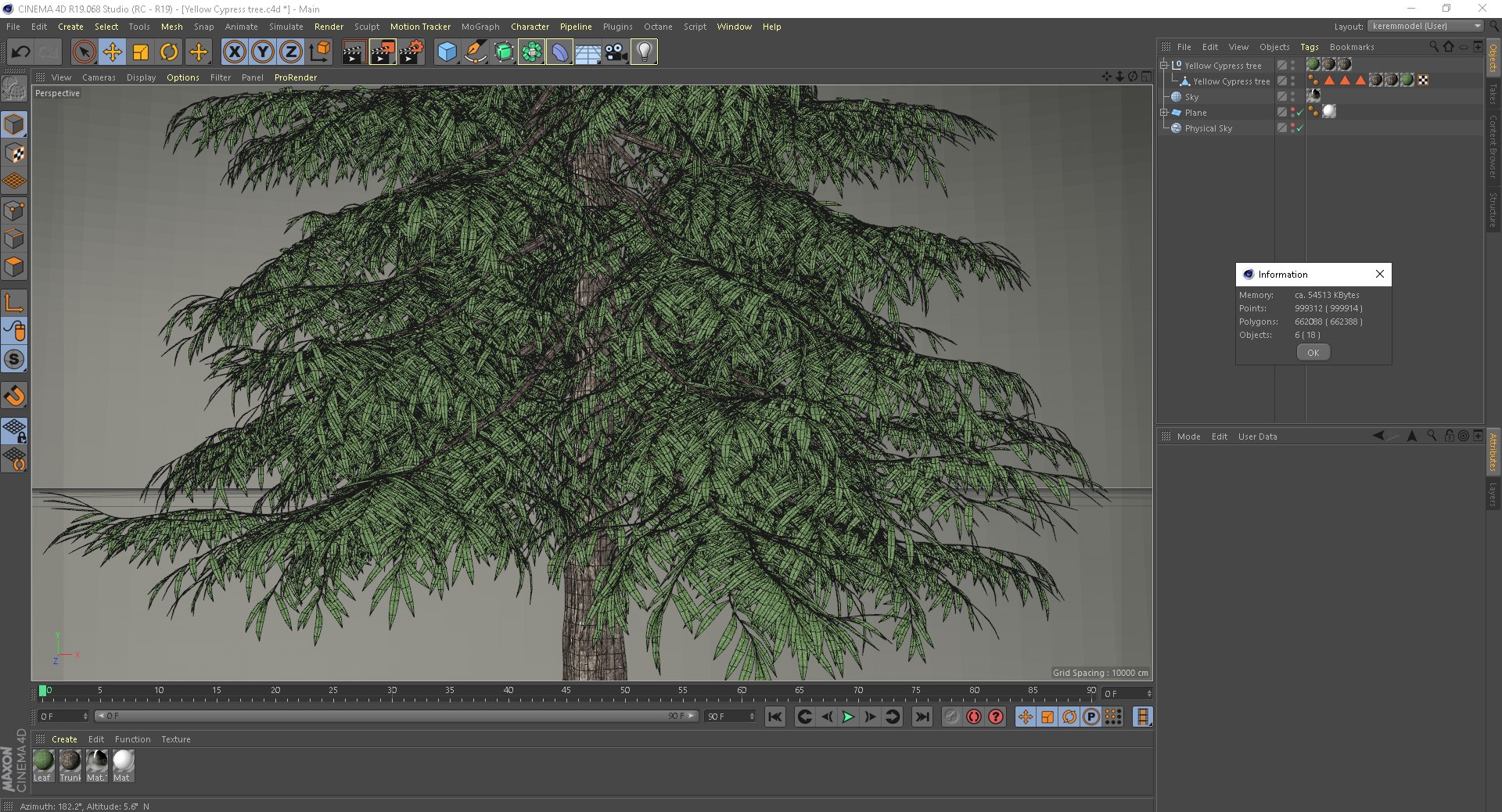 Yellow Cypress Tree 3D - TurboSquid 1401221