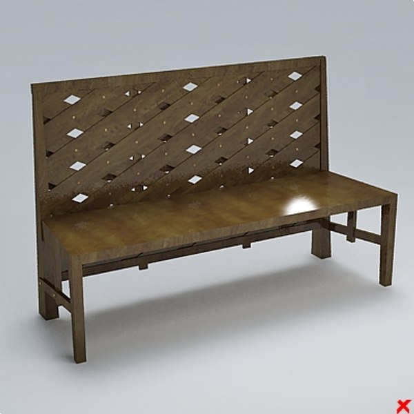 3D 3D Studio bench chair seating