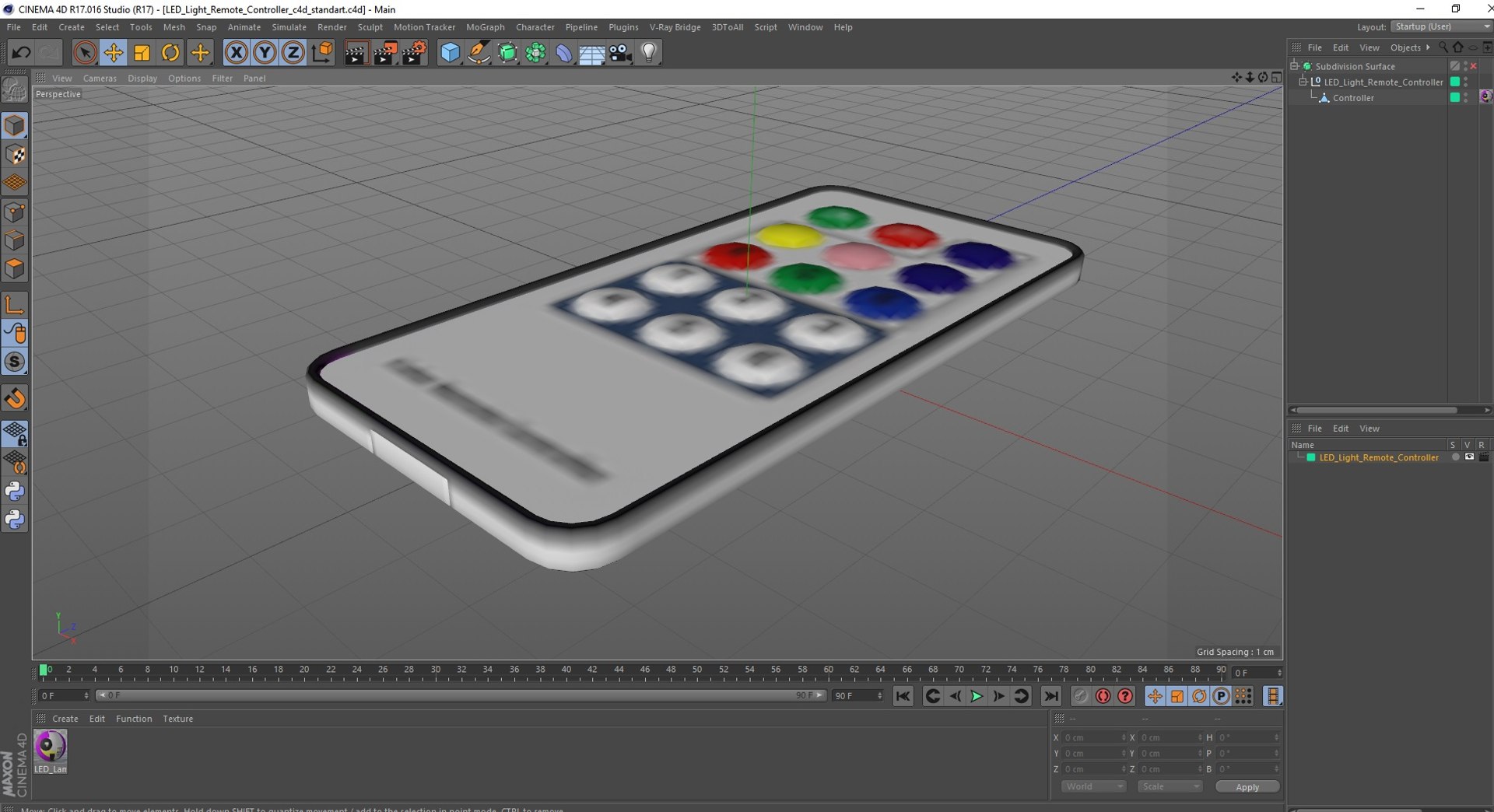 LED Light Remote Controller 3D Model - TurboSquid 2160900