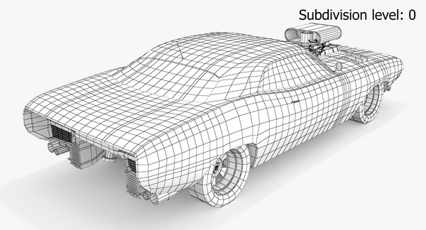 3D muscle car dragster - TurboSquid 1415035