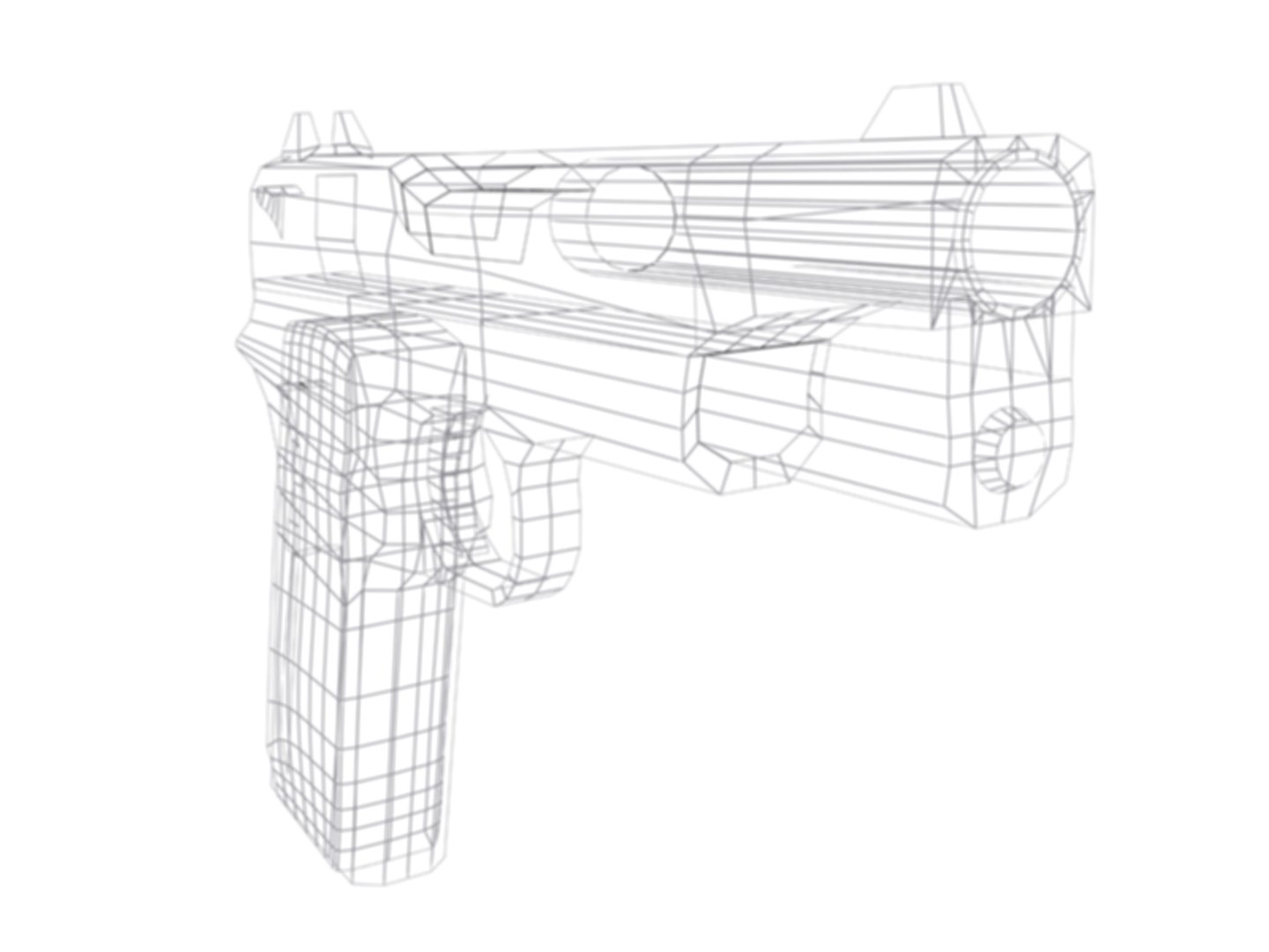 free 1911 colt 45 pistol 3d model