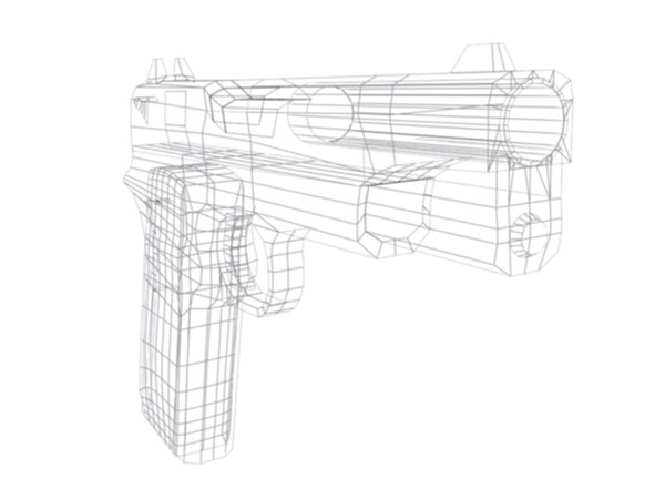 free 1911 colt 45 pistol 3d model