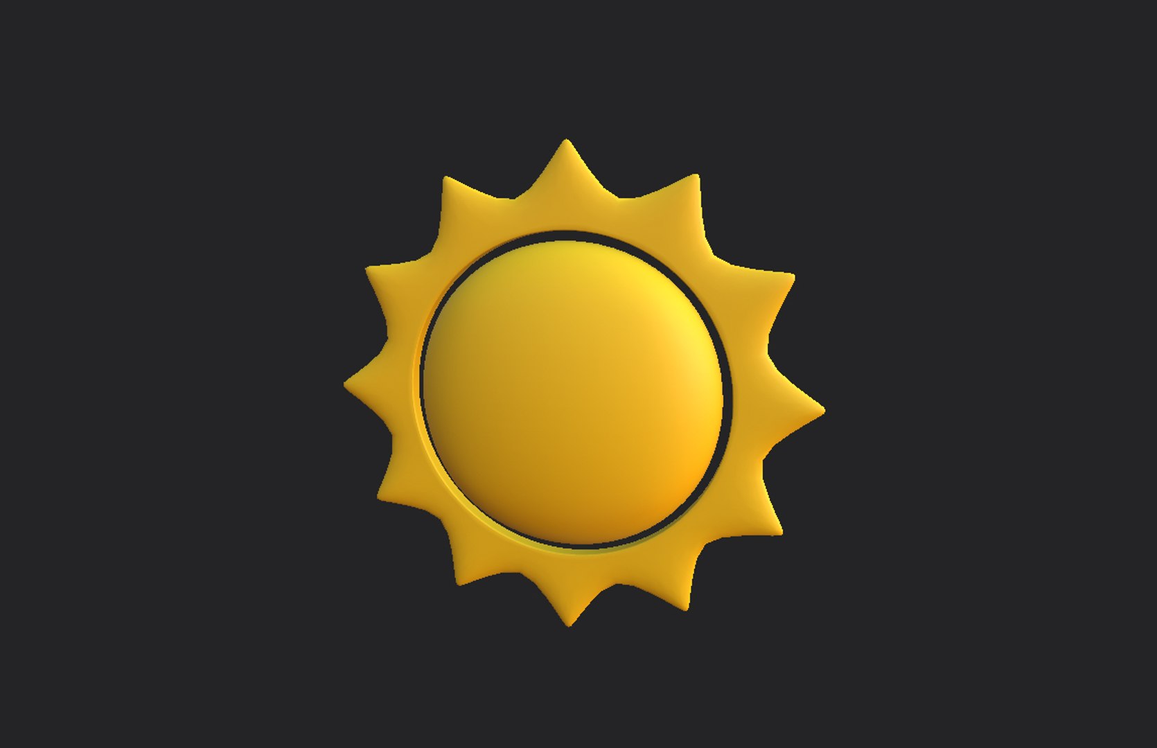 3D Sun Symbol - TurboSquid 1595346