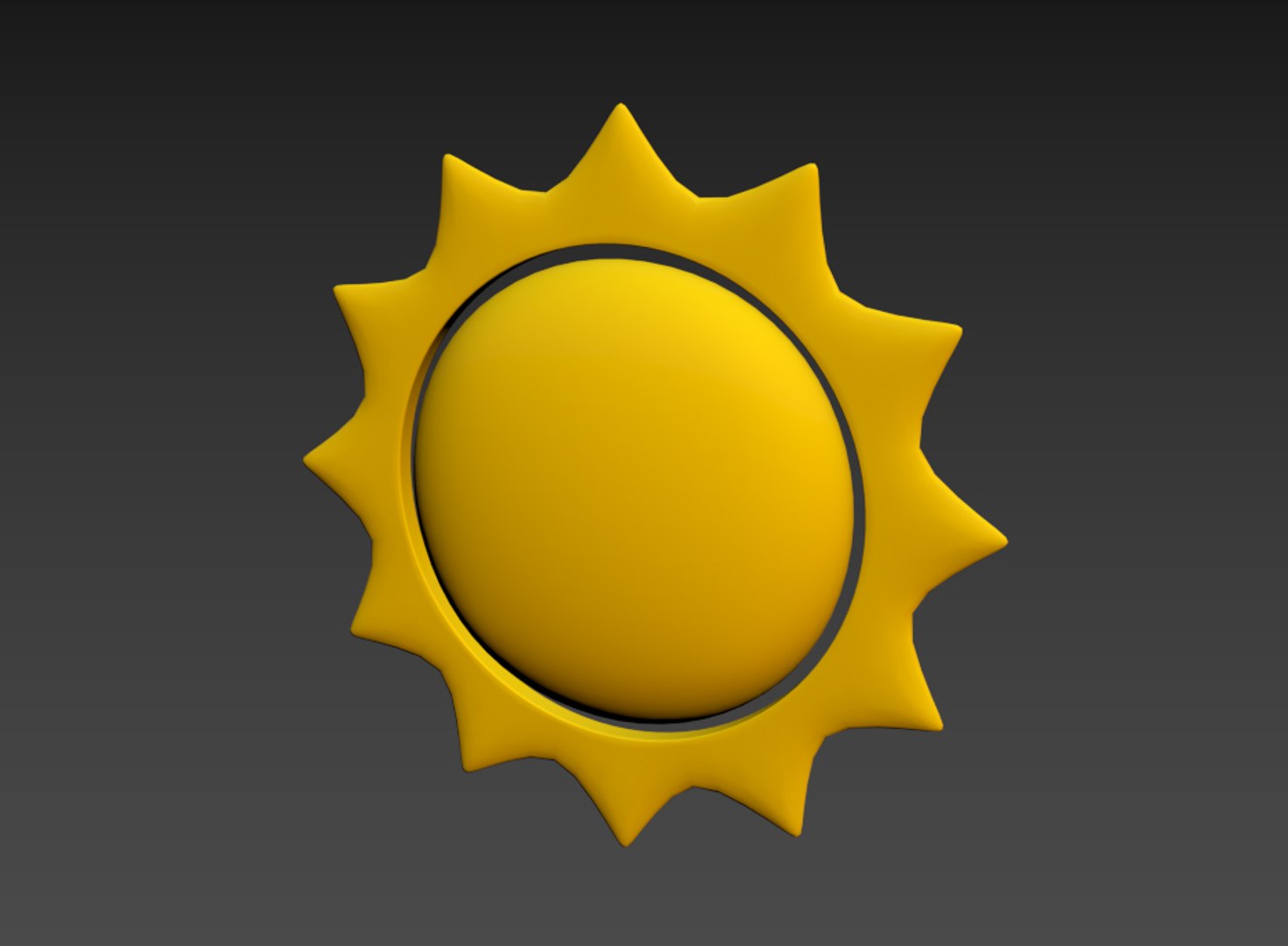 3D Sun Symbol - TurboSquid 1595346