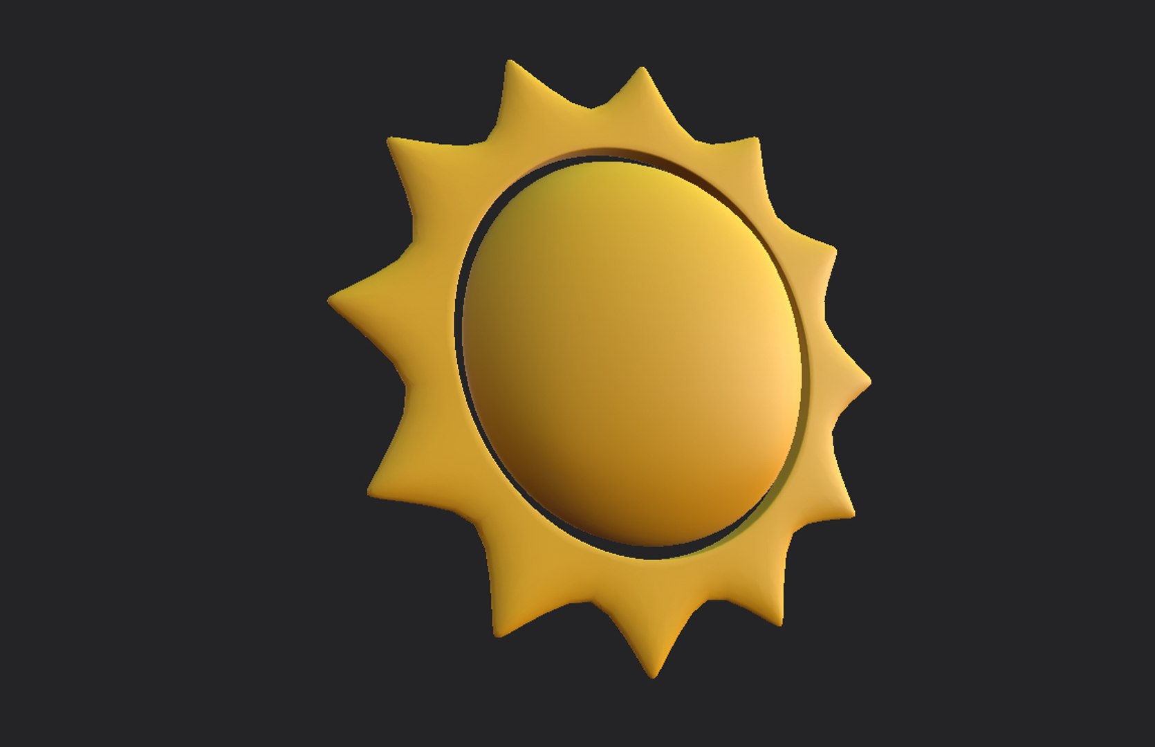 3D Sun Symbol - TurboSquid 1595346