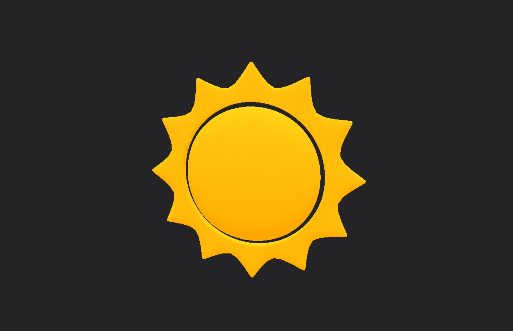 3D Sun Symbol - TurboSquid 1595346