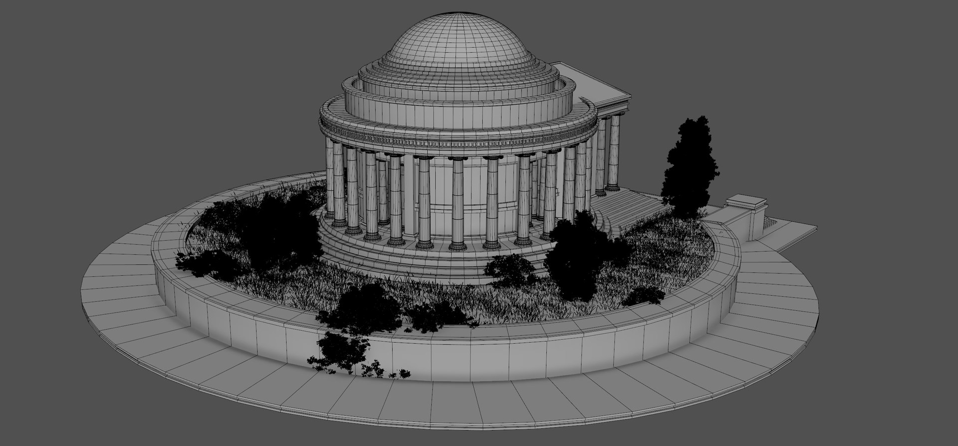 3D Jefferson Memorial Model - TurboSquid 2283873