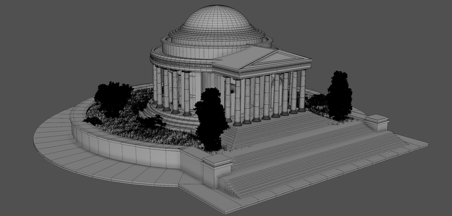 3D Jefferson Memorial Model - TurboSquid 2283873
