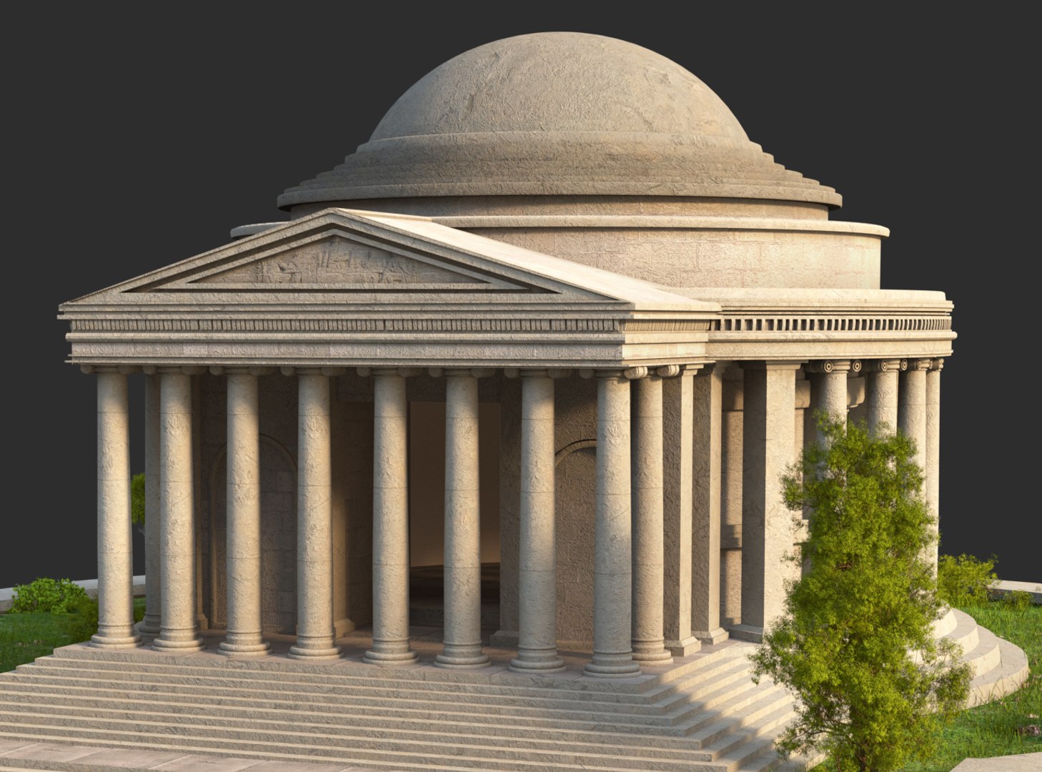 3D Jefferson Memorial Model - TurboSquid 2283873