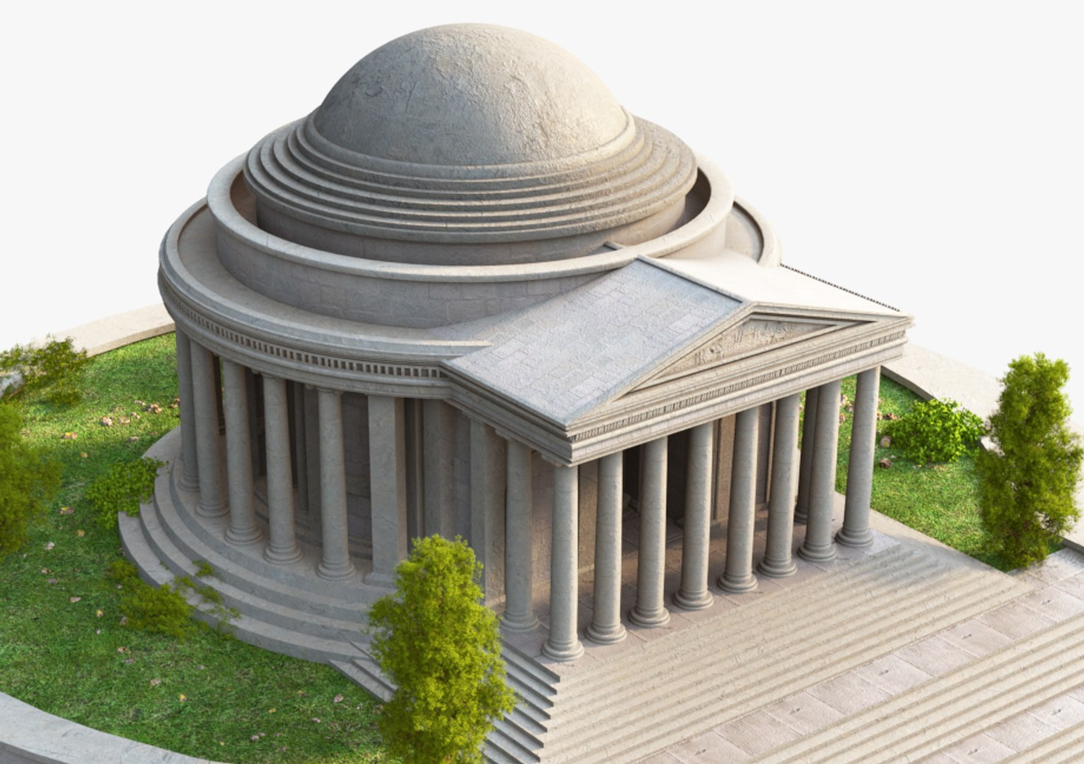 3D Jefferson Memorial Model - TurboSquid 2283873
