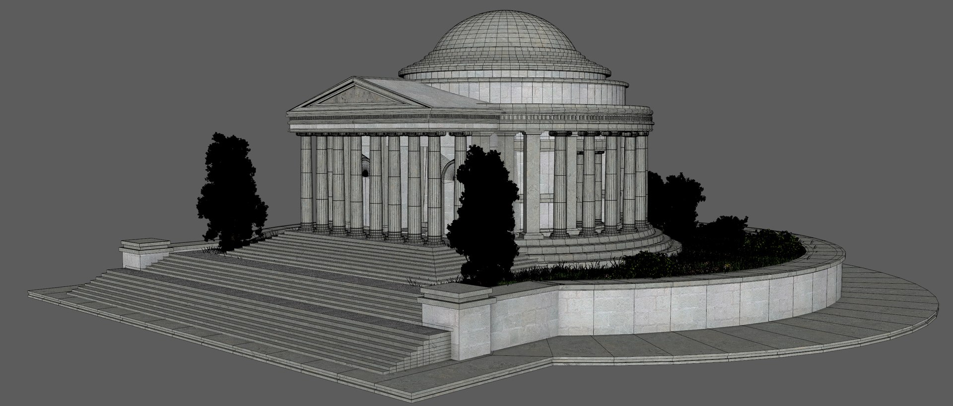 3D Jefferson Memorial Model - TurboSquid 2283873