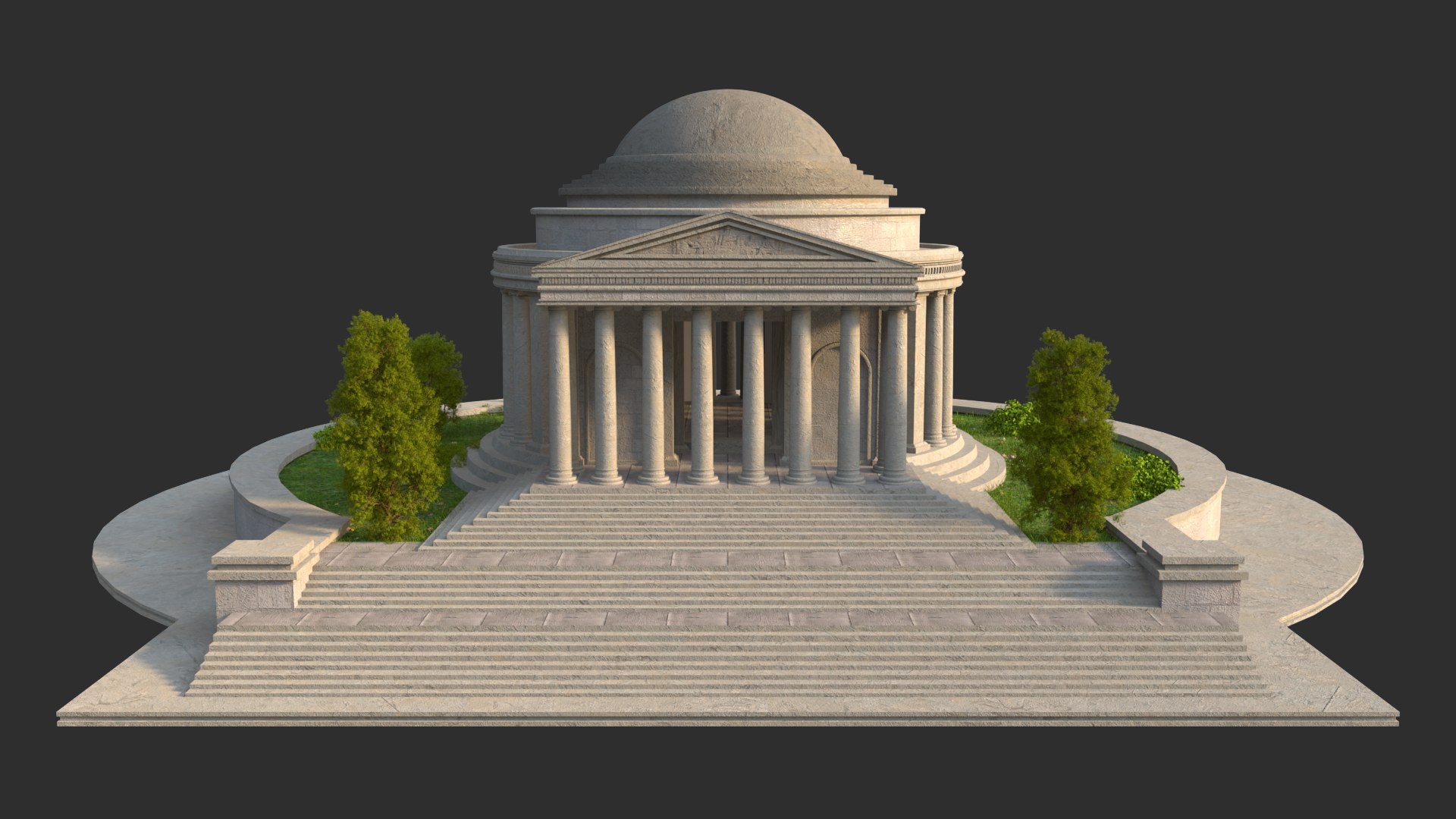 3D Jefferson Memorial Model - TurboSquid 2283873