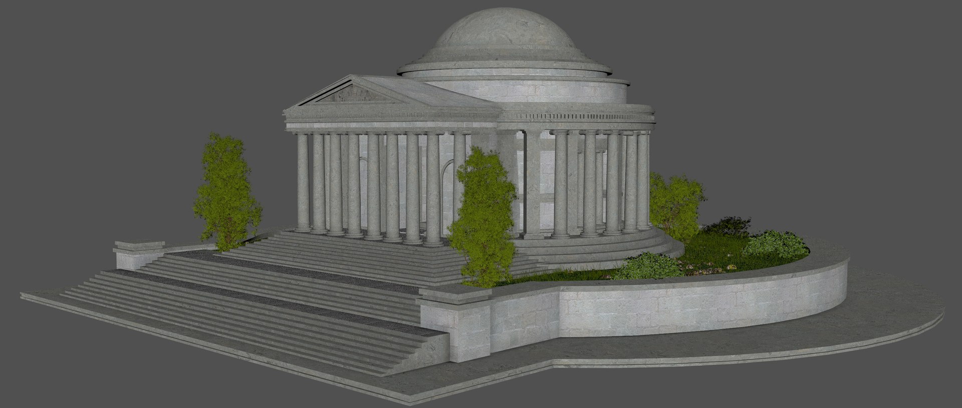 3D Jefferson Memorial Model - TurboSquid 2283873
