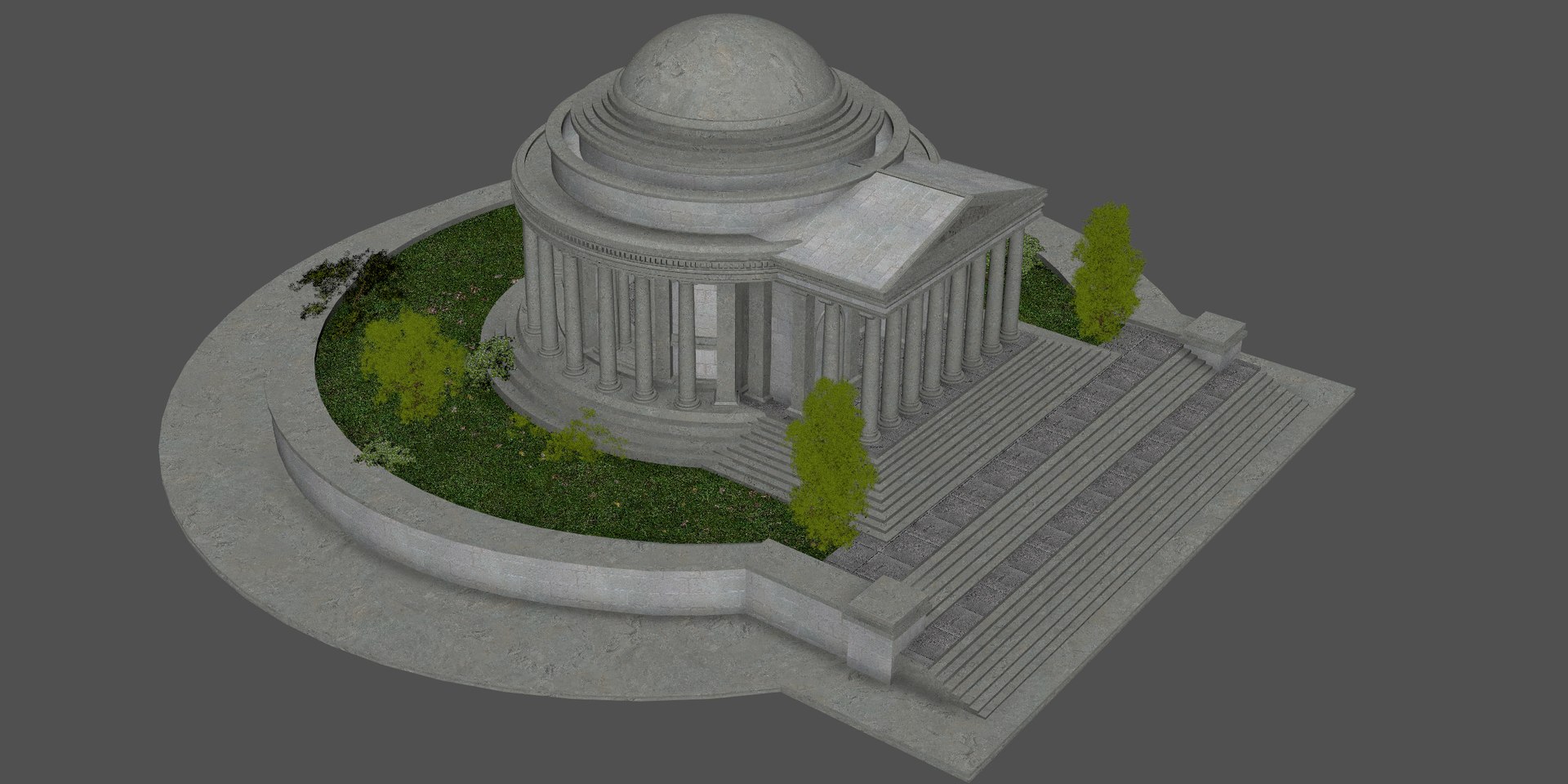 3D Jefferson Memorial Model - TurboSquid 2283873