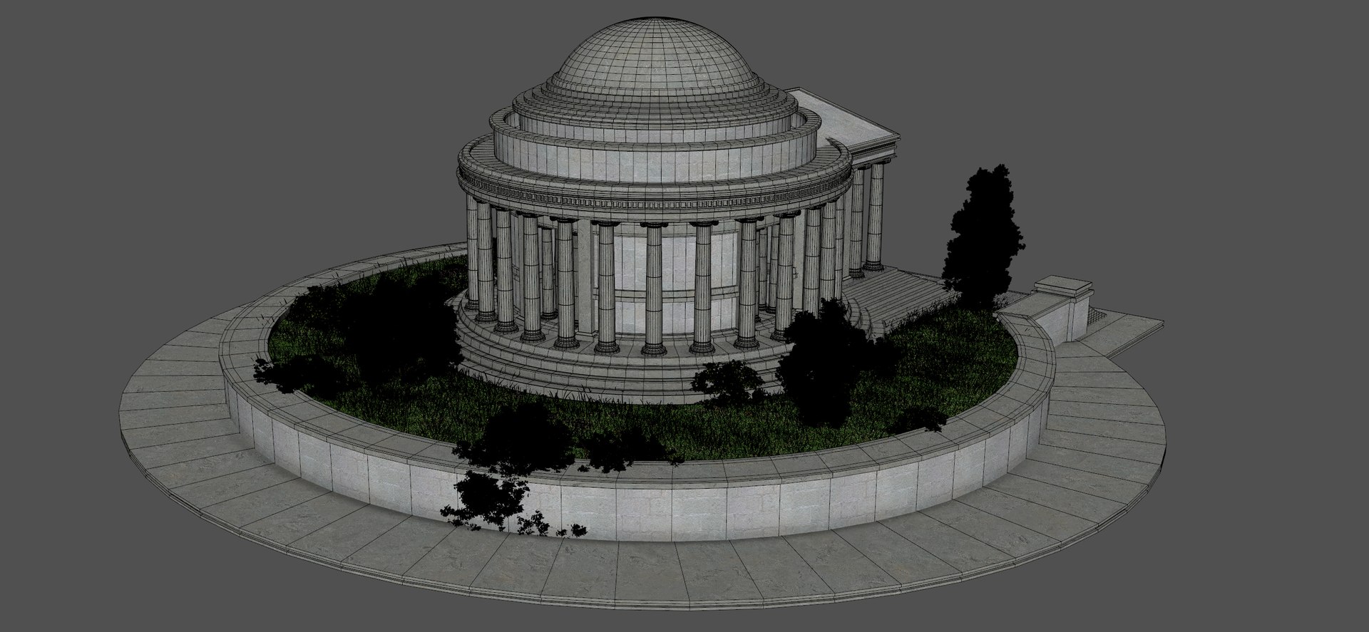3D Jefferson Memorial Model - TurboSquid 2283873