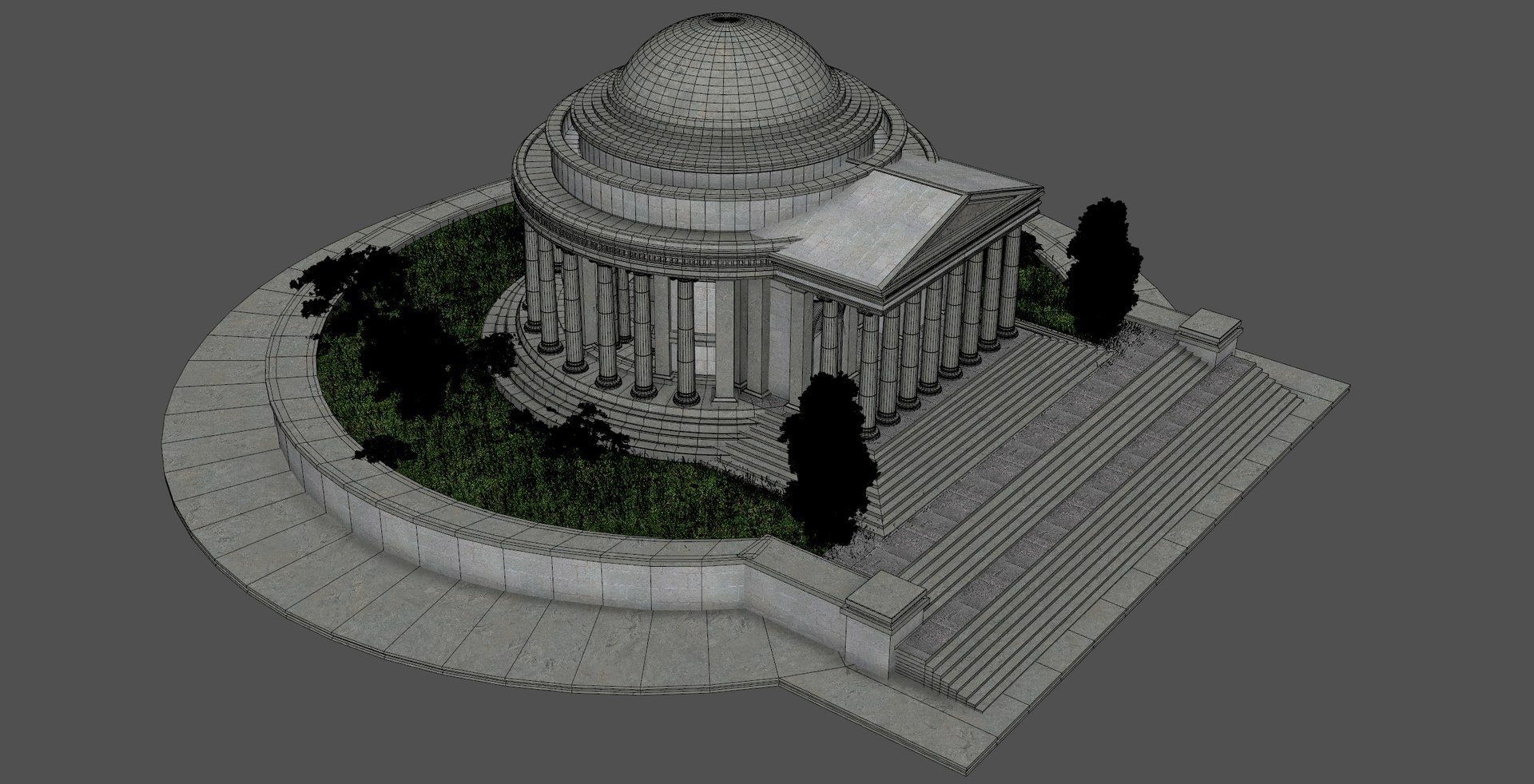 3D Jefferson Memorial Model - TurboSquid 2283873