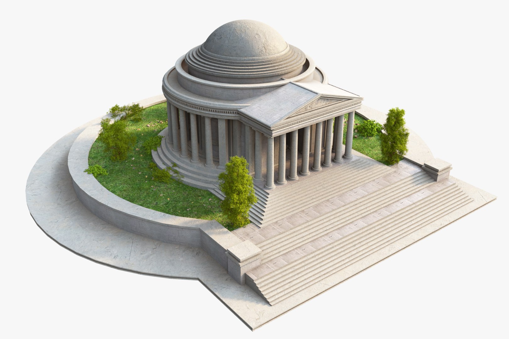 3D Jefferson Memorial Model - TurboSquid 2283873
