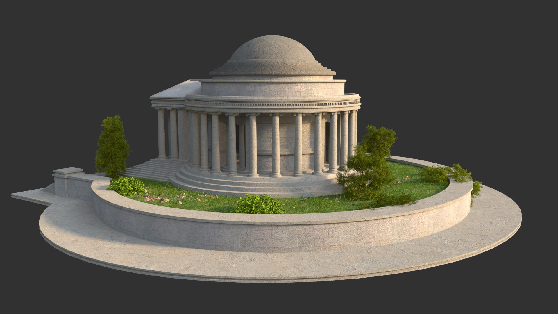 3D Jefferson Memorial Model - TurboSquid 2283873