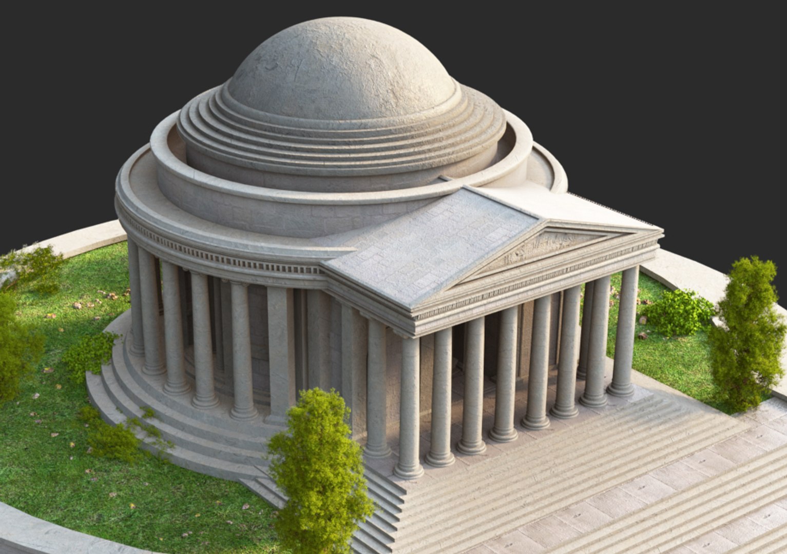 3D Jefferson Memorial Model - TurboSquid 2283873