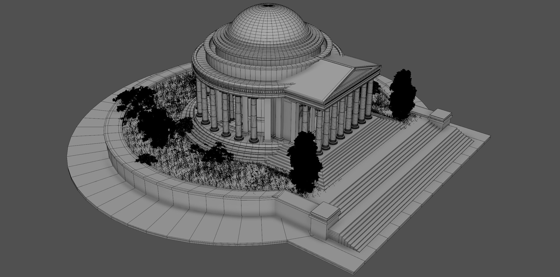 3D Jefferson Memorial Model - TurboSquid 2283873