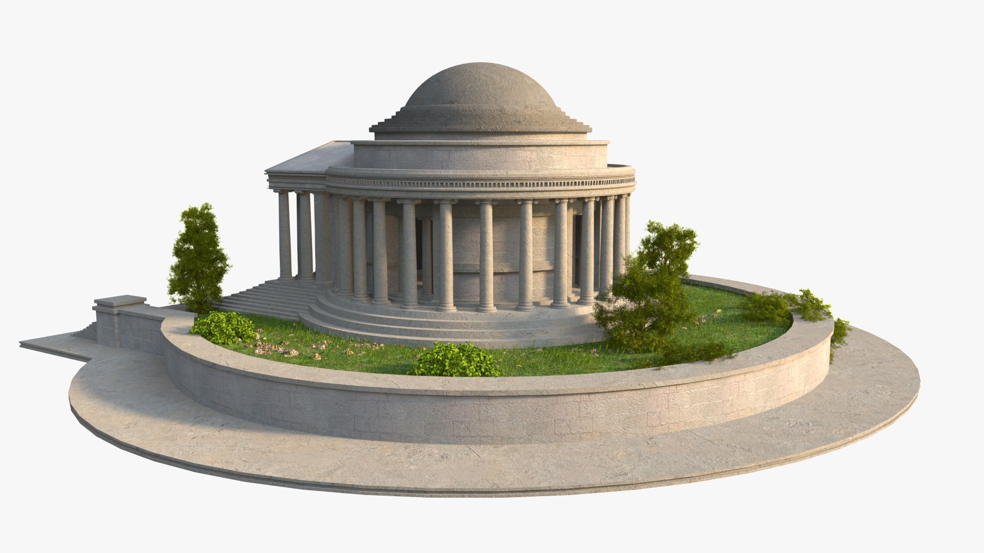 3D Jefferson Memorial Model - TurboSquid 2283873