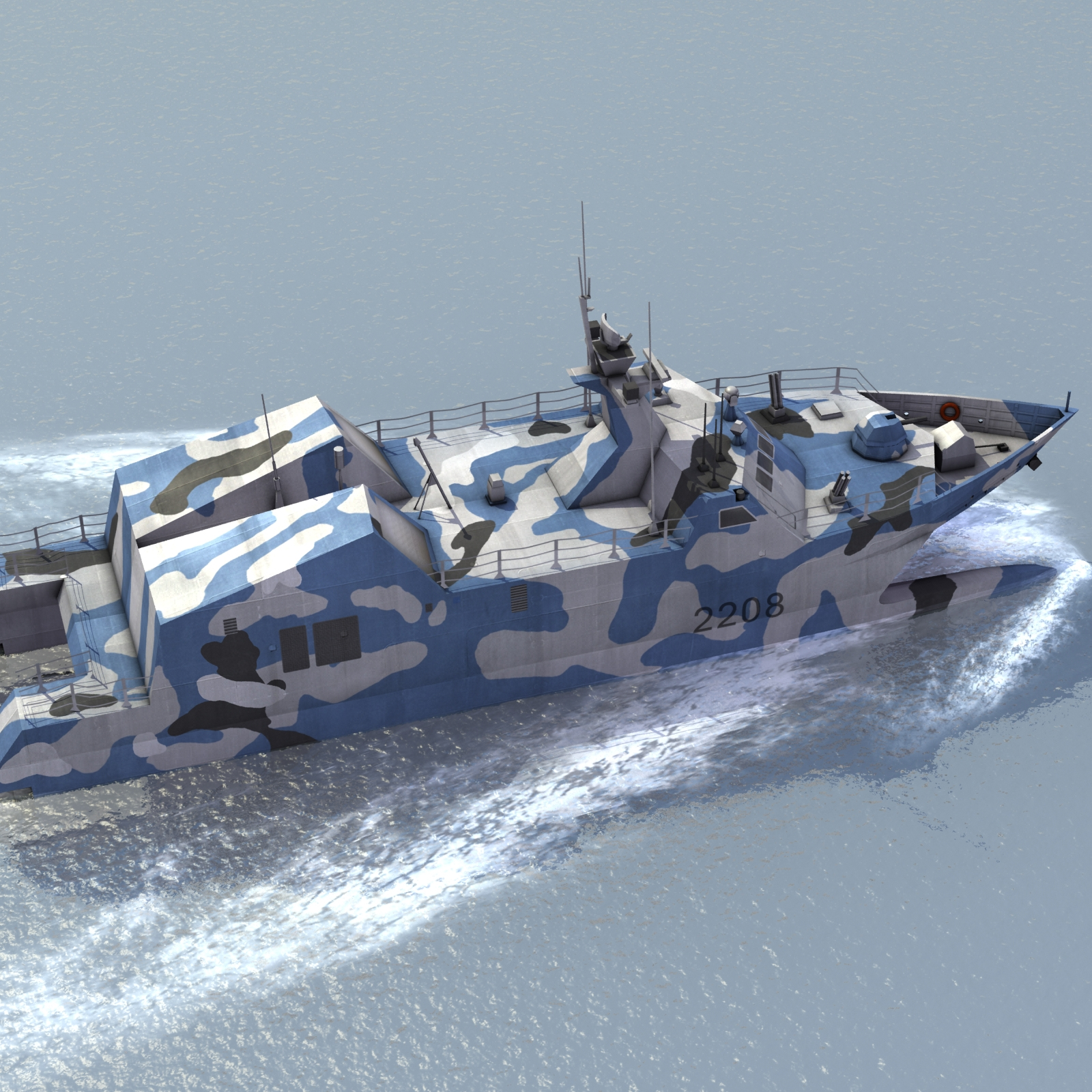 3d chinese navy houbei missile