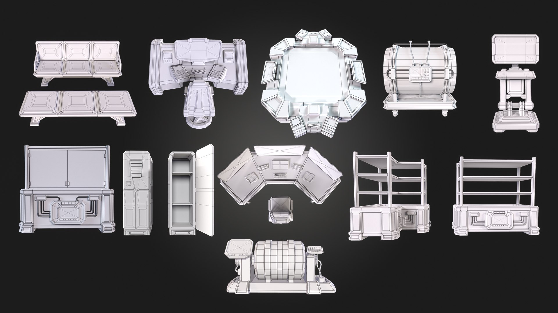 SCI-FI Pack Vol 1 3D Model - TurboSquid 2255871