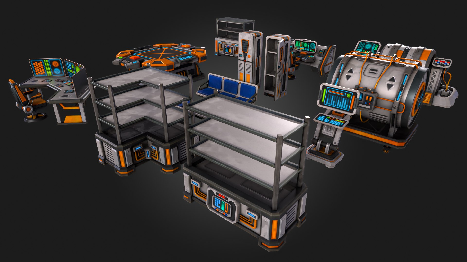SCI-FI Pack Vol 1 3D Model - TurboSquid 2255871