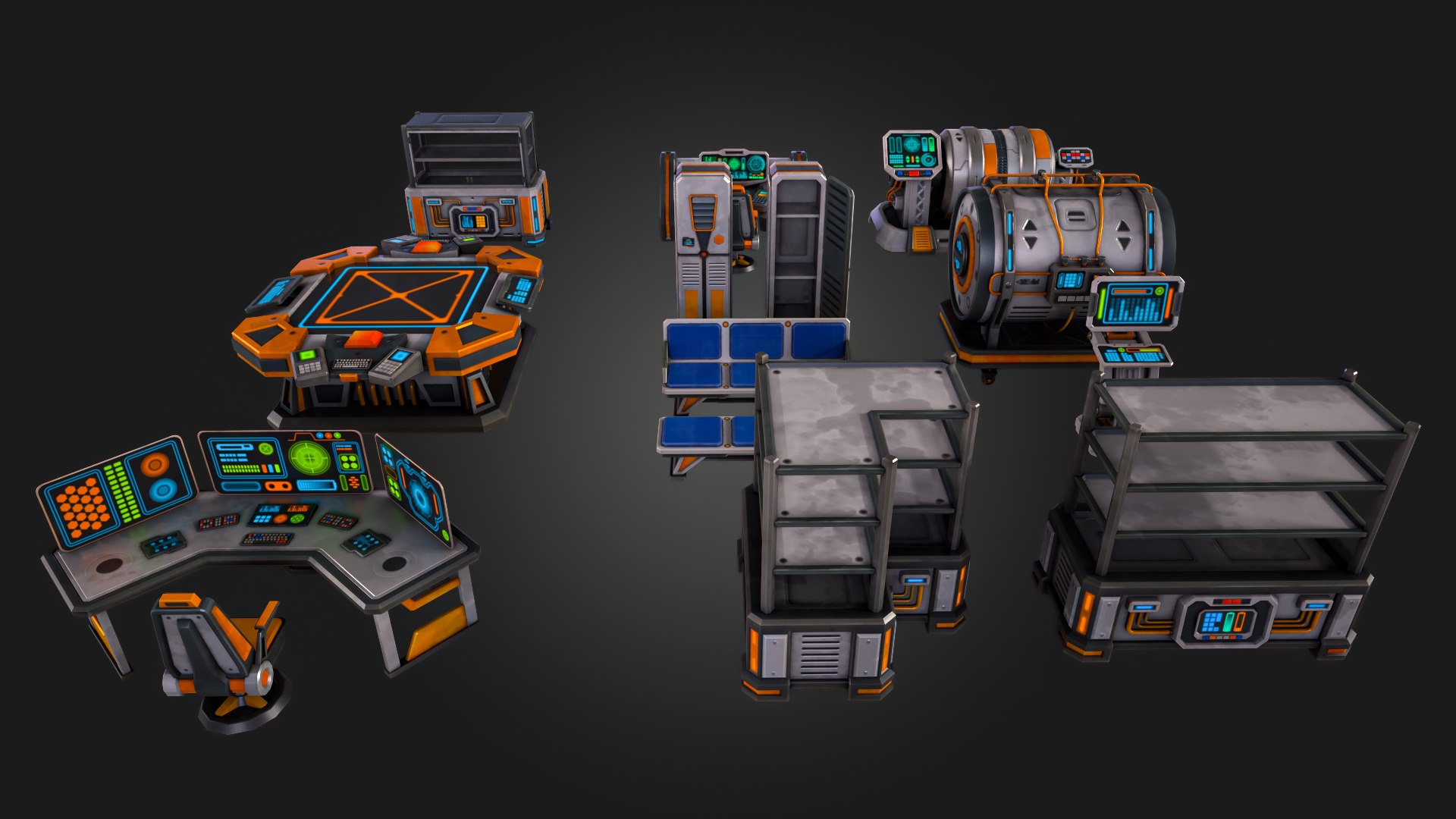 SCI-FI Pack Vol 1 3D Model - TurboSquid 2255871