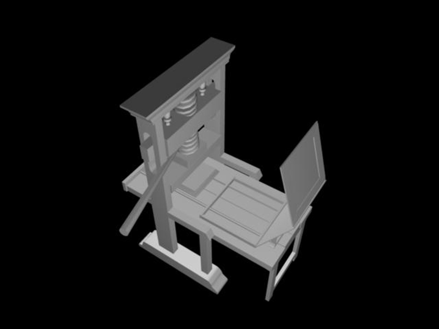 3d Old Printer Model