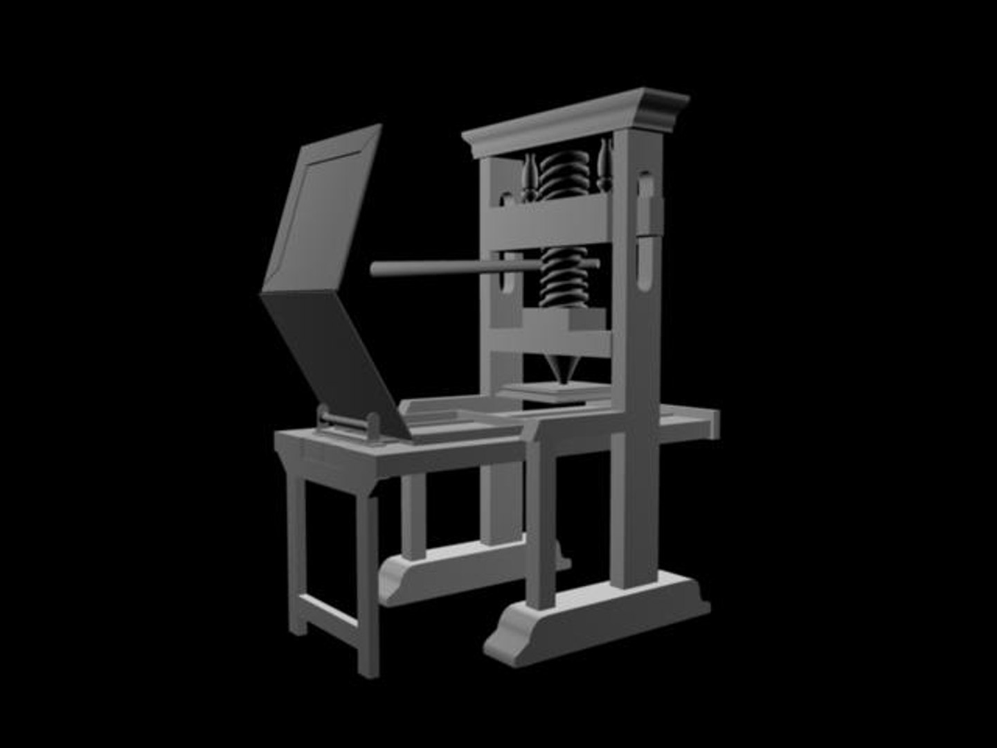 3d Old Printer Model