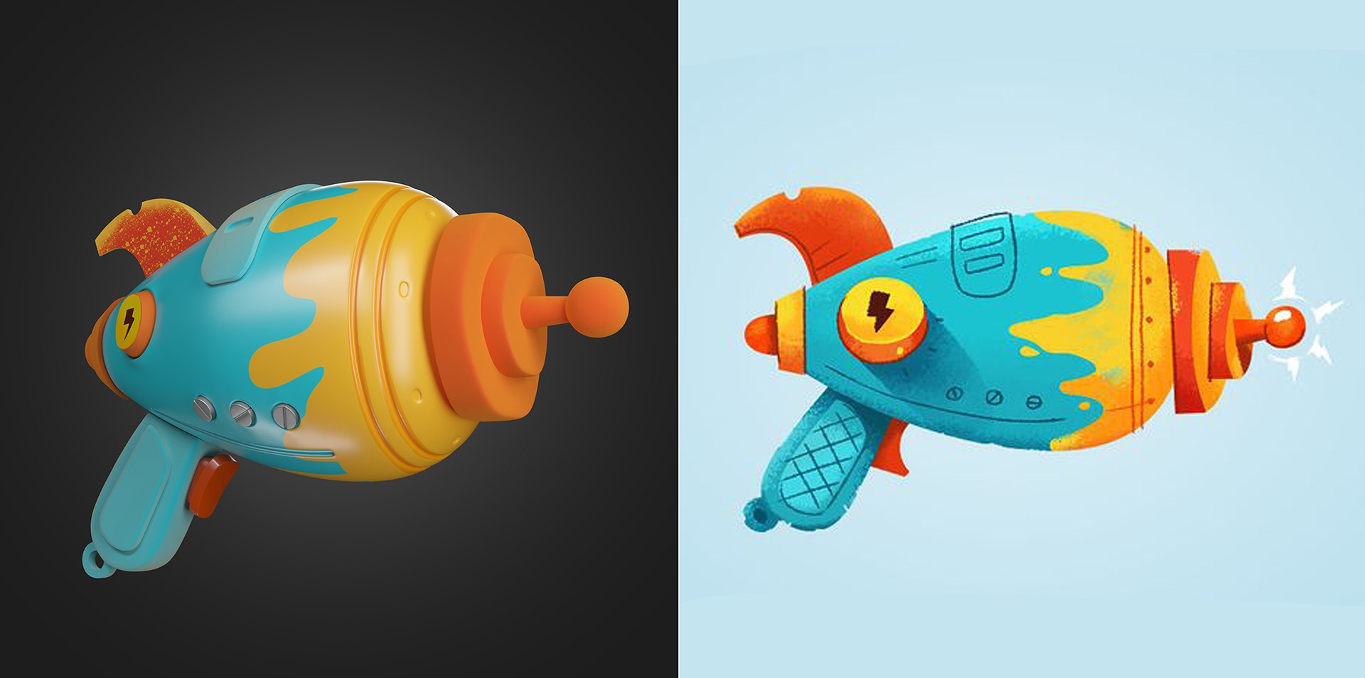 3D Cartoon Gun Model - TurboSquid 1853517