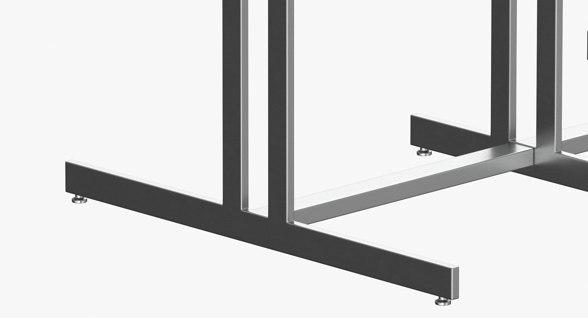 3D Clothing 6 Way Rack 01 Metal Black and White model - TurboSquid 1965906