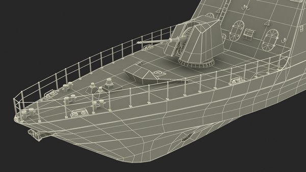 modelo 3d Buque de la clase Corvette con helicóptero de ataque ...