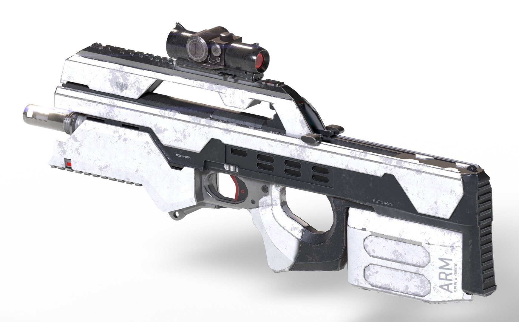 Rifle Futuristic 3D Model - TurboSquid 1610933