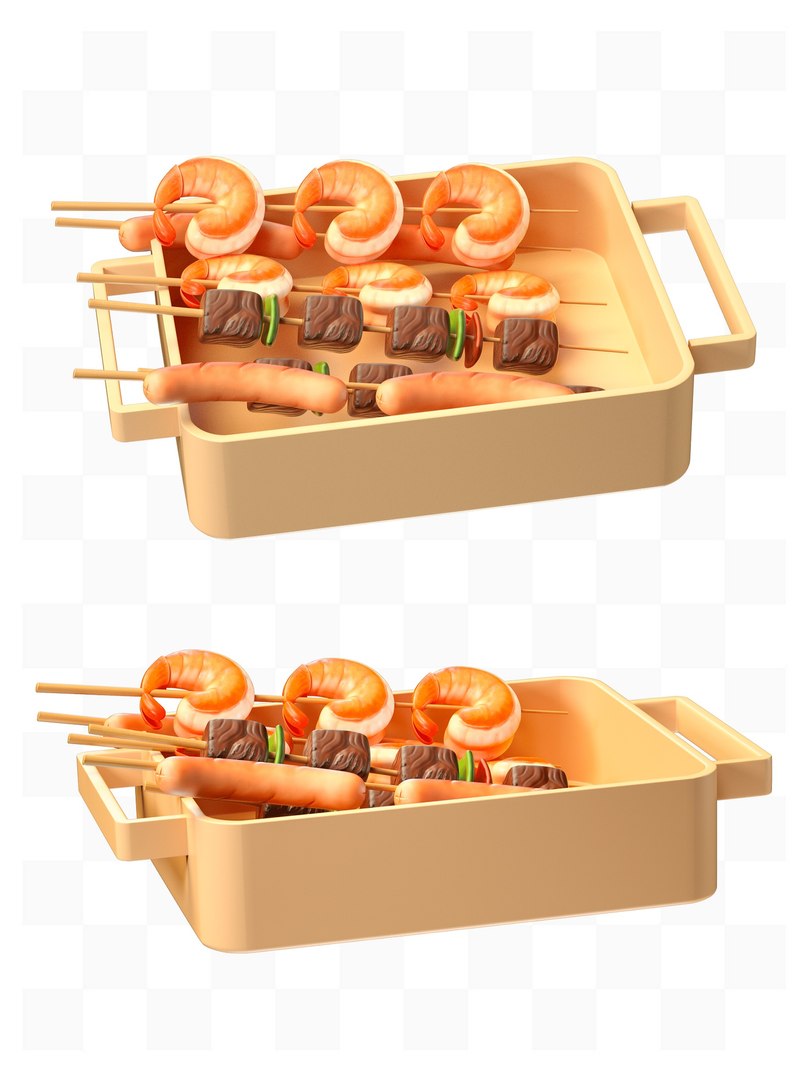 3D 3D summer night snack plate model - TurboSquid 2050577
