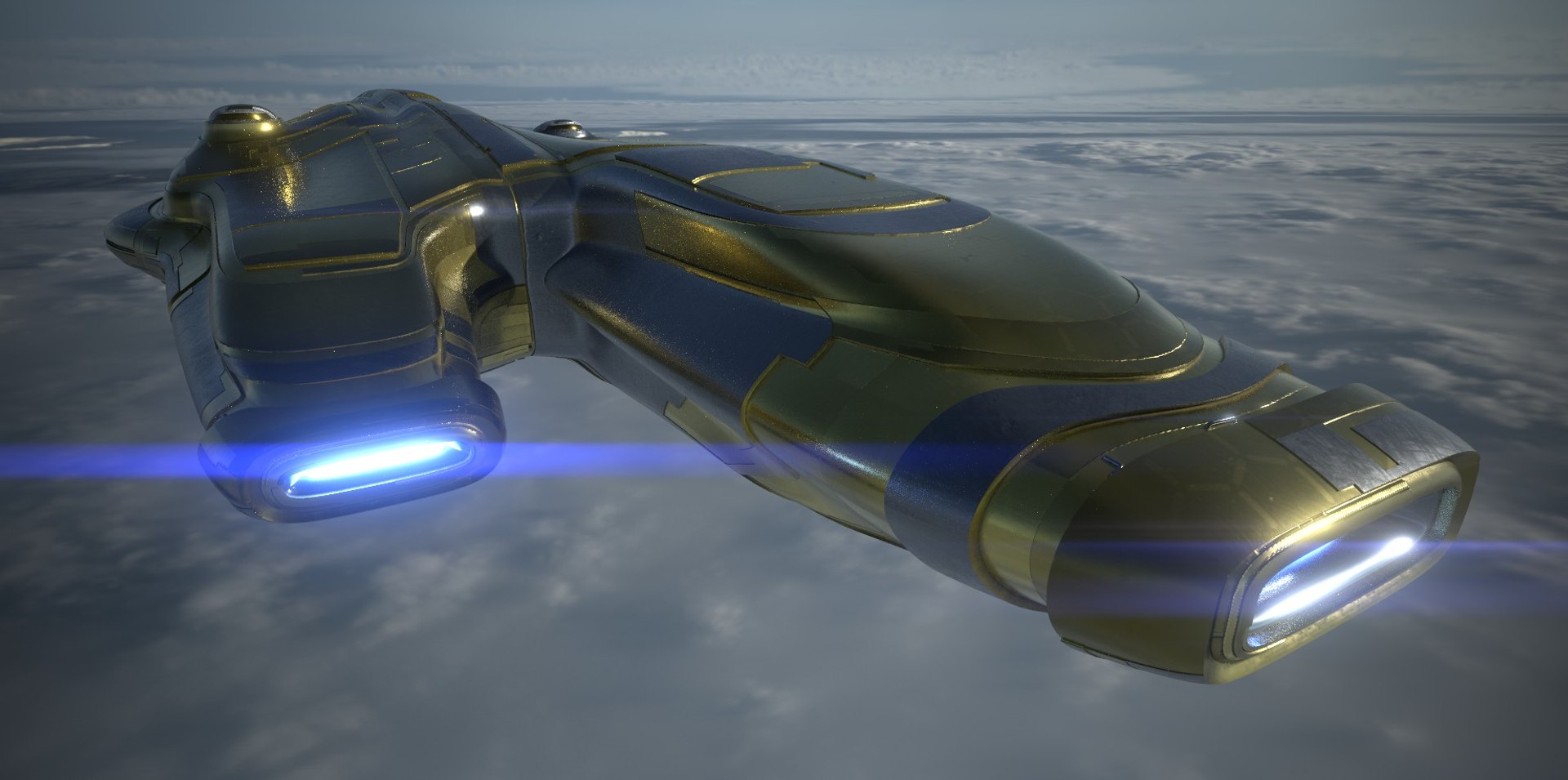 3D Model Military Explorer Spaceship 1 - TurboSquid 2242209