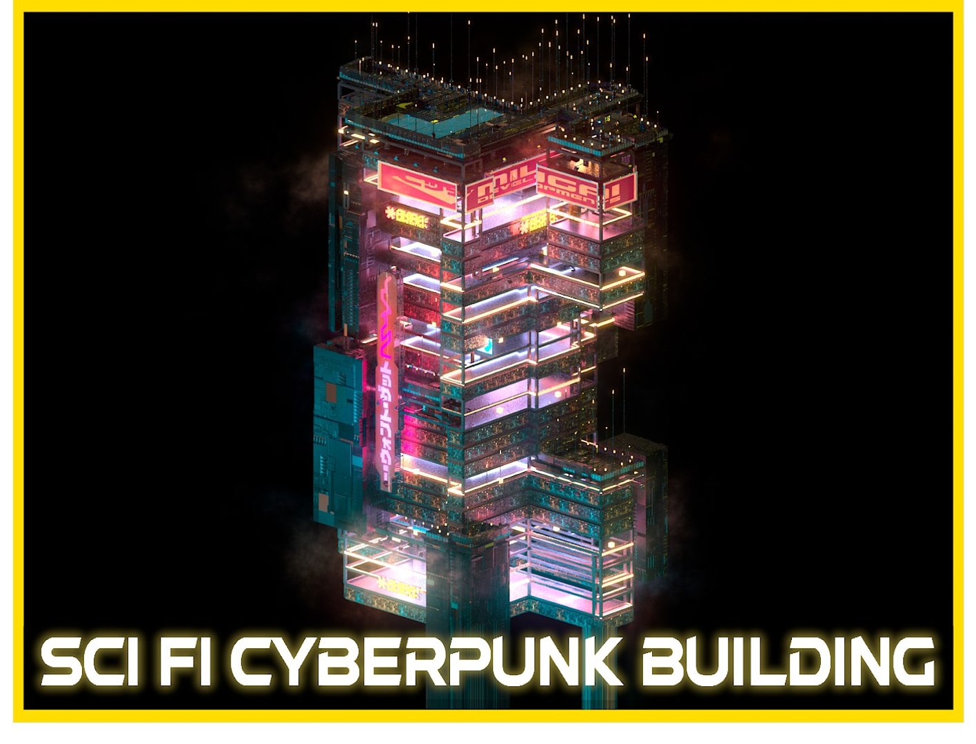 Sci-Fi Futuristic Cyberpunk Sci Fi City Building Skyscraper 49 Model ...