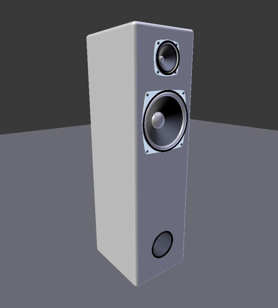 3d Model Speakers Retro Boxes