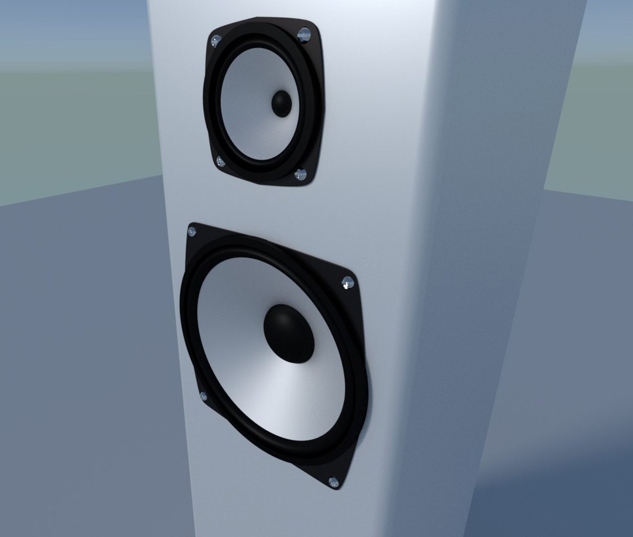 3d Model Speakers Retro Boxes