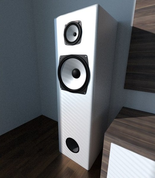 3d model speakers retro boxes
