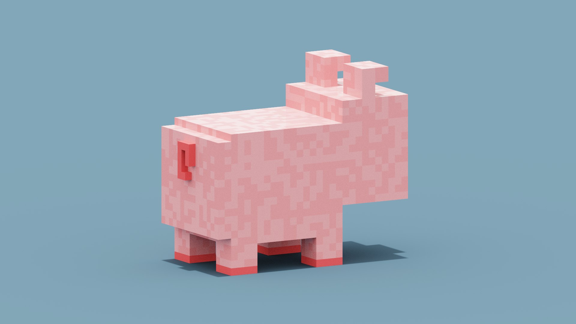 Voxel Pig 3D Model - TurboSquid 1910108