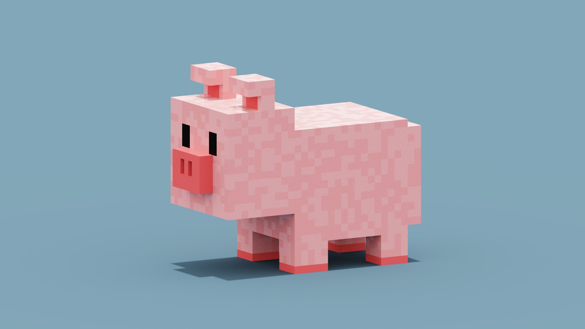Voxel Pig 3D Model - TurboSquid 1910108