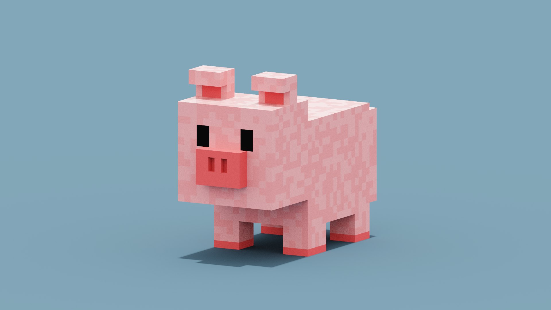 Voxel Pig 3D Model - TurboSquid 1910108