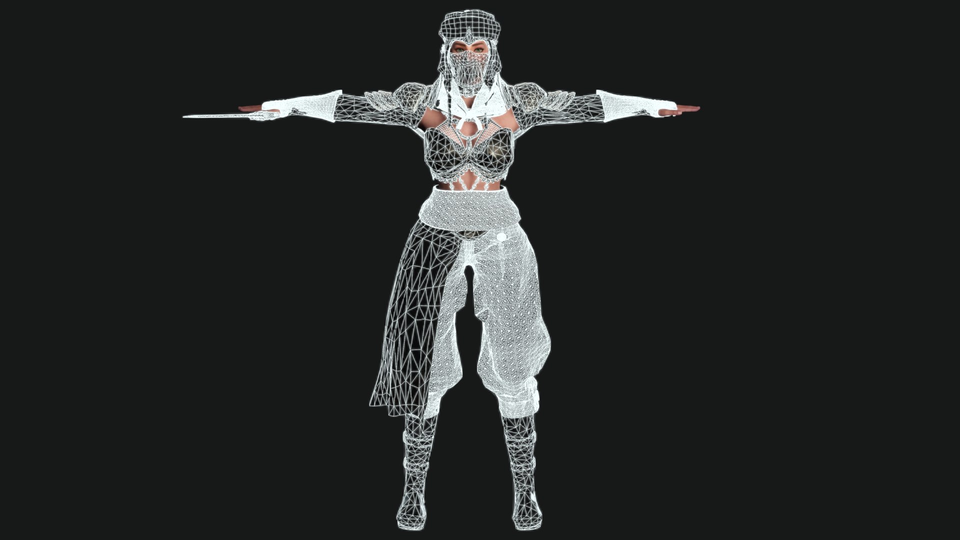 AAA 3D FANTASY CHARACTER - BEAUTIFUL ASSASSIN WARRIOR 3D Model ...