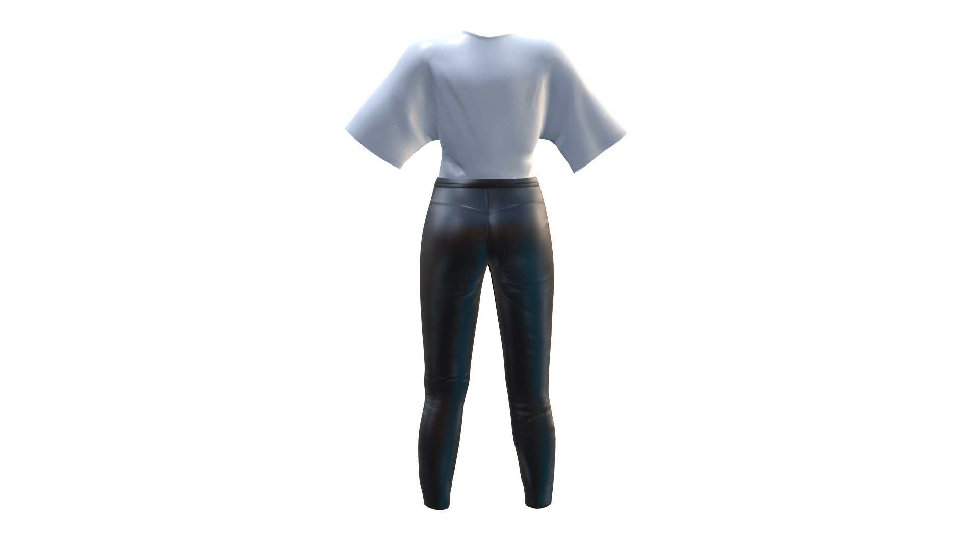 Leather Pants And White Wrap 3D Model 3D Model - TurboSquid 2303747