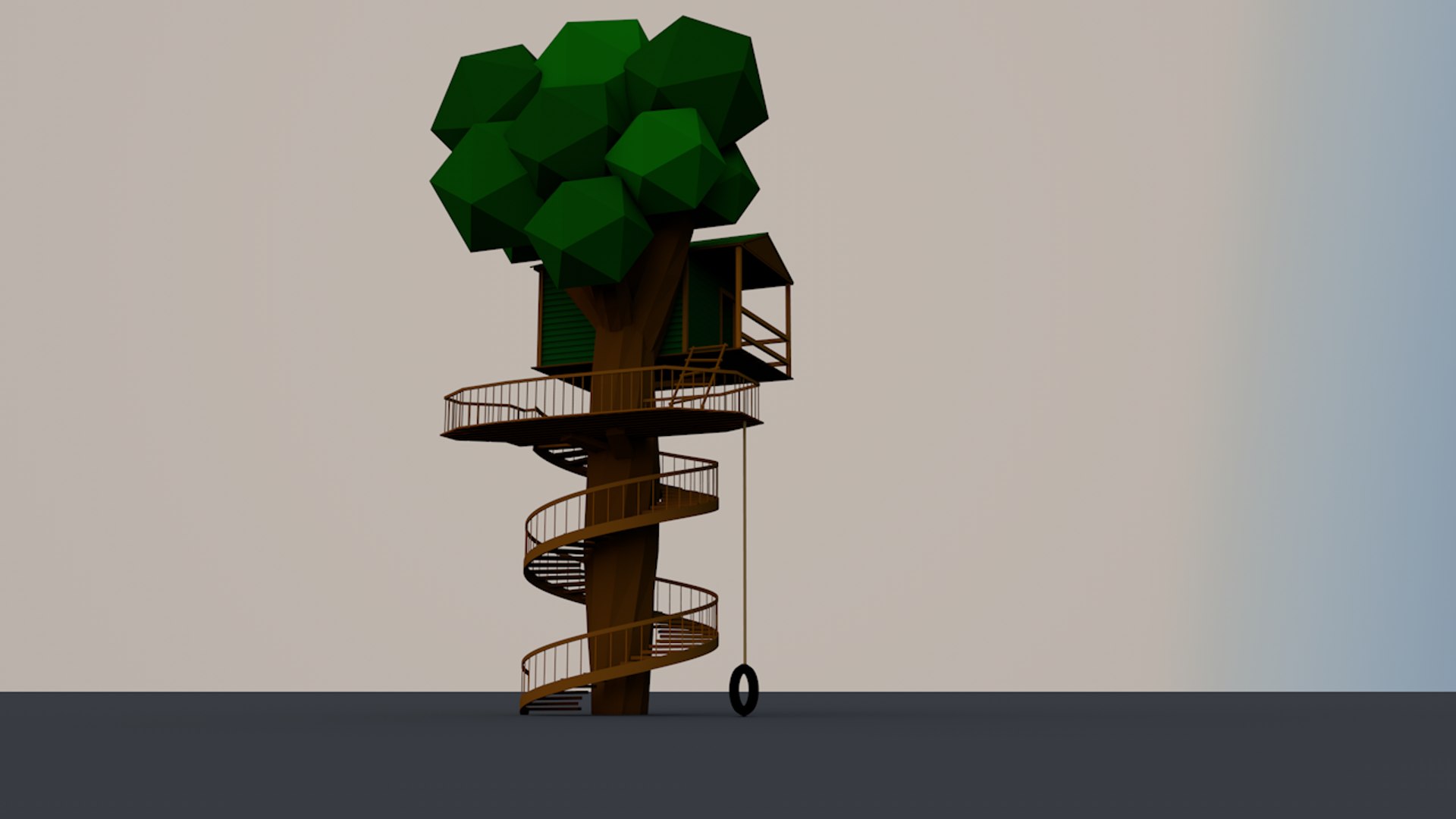 Treehouse Tree House 3d Model