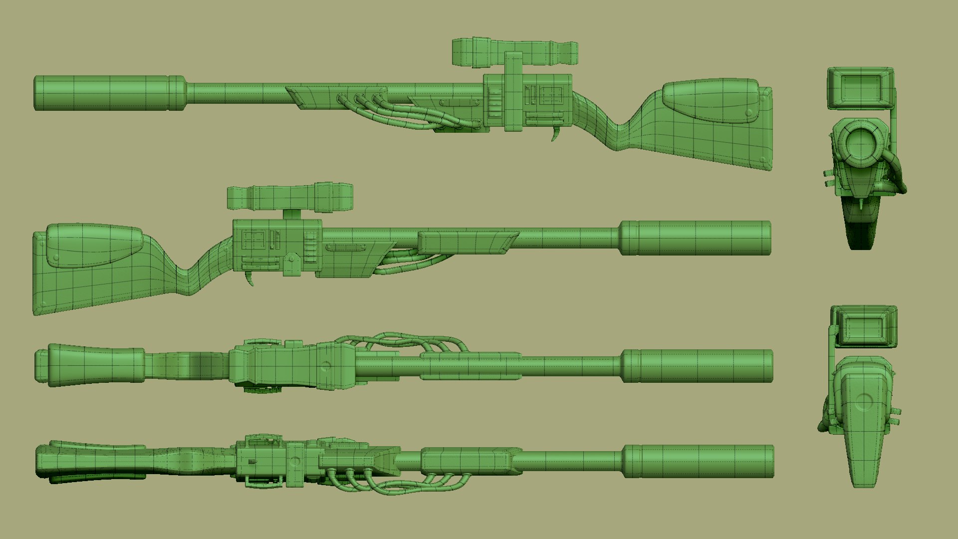 3D Sniper Rifle Gun Model - TurboSquid 1674839