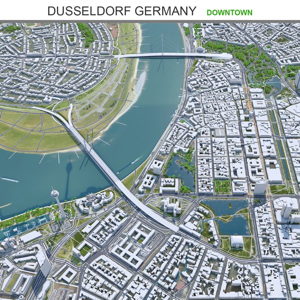 modelo 3d Dusseldorf Downtown Germany - TurboSquid 1988914