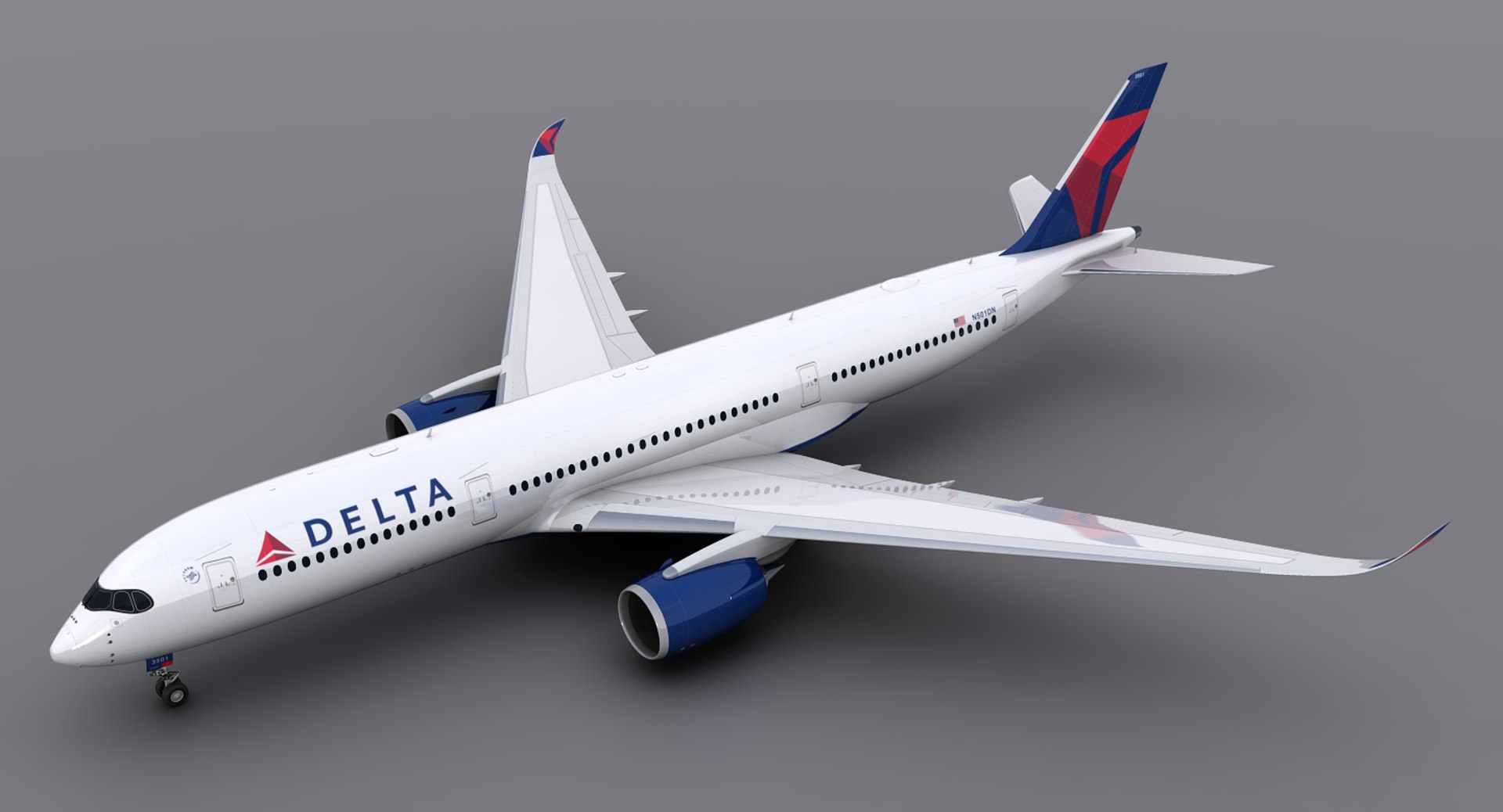 A350-900 Delta 3D - TurboSquid 1178701
